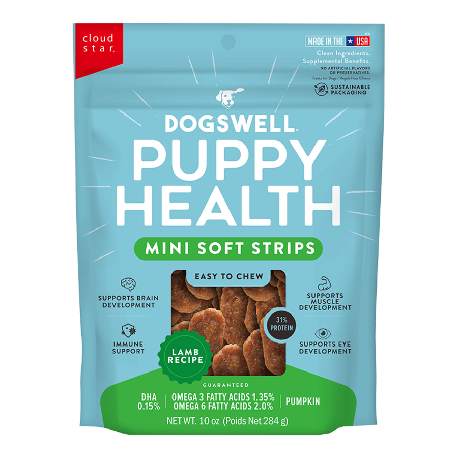 Dogswell® Mini Soft Strips Puppy Health - Lamb 10oz Bag – The Green ...