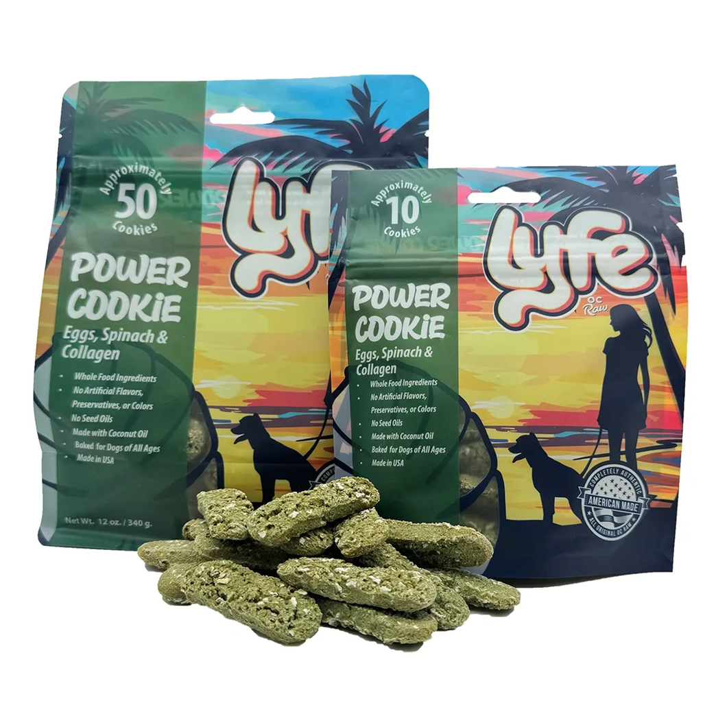 Lyfe by OC Raw - Power Cookies for Dogs - Eggs, Spinach & Collagen ...