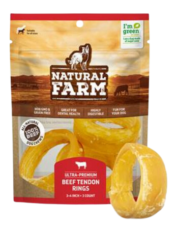 Natural Farm Beef Tendon Rings 3-Pack Bag – The Green Spot Omaha