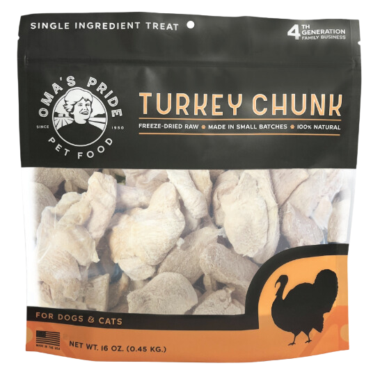 Oma's Pride Dehydrated Turkey Breast Chunk Treats 16oz Bag – The Green ...